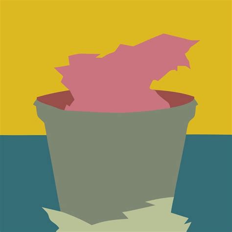 Trash Bin Vector Illustration Premium AI Generated Vector