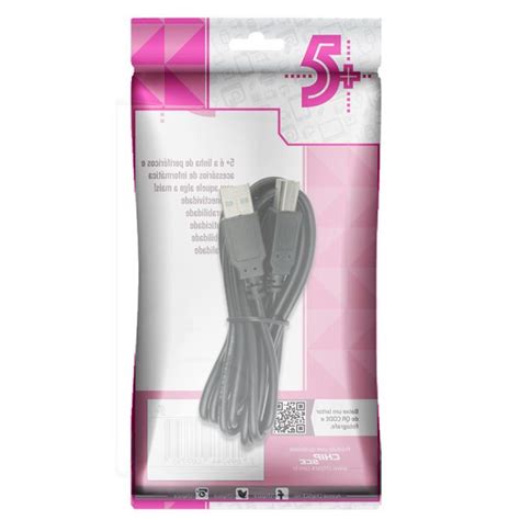 Cabo Para Impressora Usb Usb A Macho Usb B Macho M Preto