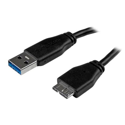 Startech Usb Aub Cms Mm Usb A To Micro B Slim Cable M M Rapid Electronics