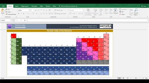 Periodic Table Spreadsheet