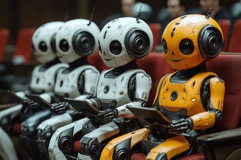 Robots Engage In Lively Discussion At An Innovative Conference Panel