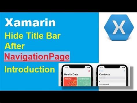 WORKING DEMO Xamarin Hide Title Bar NavigationPage YouTube