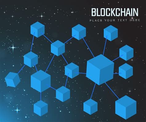 가상 아이소메트릭 3d Blockchain 기술 큐브 시스템 컨셉 디자인 프리미엄 벡터