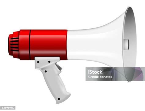 3d 그림을 흰색 배경에 고립 된 확성기 Publicity Event에 대한 스톡 사진 및 기타 이미지 Publicity Event 광고 메시지 Istock
