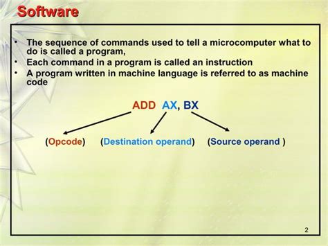 8086 instruction set ppt ppt