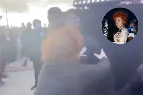 Ice Spice Fan Tries To Jump On Stage During Rolling Loud Set