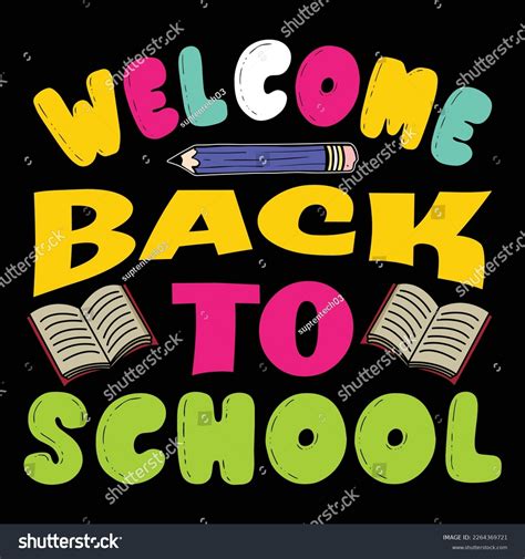 Welcome Back School Happy Back School Stock Vector Royalty Free