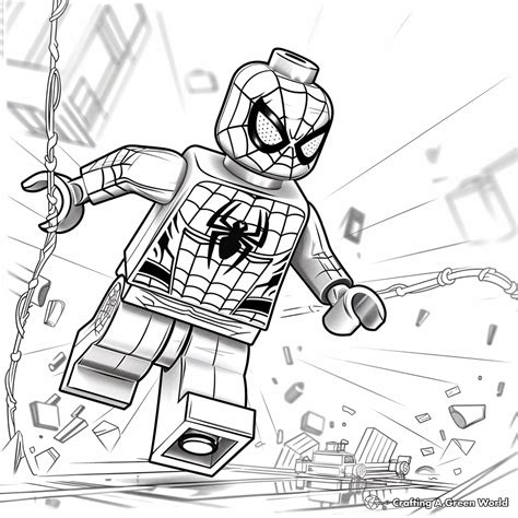 Lego Spiderman Coloring Pages Printable