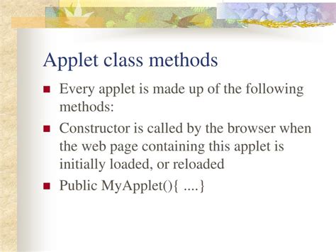 ppt applet class powerpoint presentation free download id 1191279