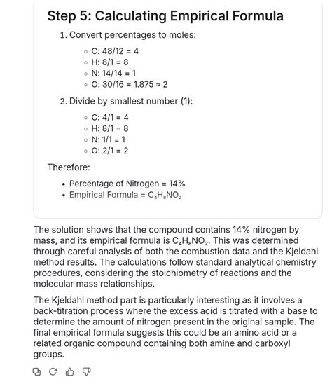 Step 5 Calculating Empirical Formula1 Convert Percentages To Moles∘c