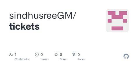 Github Sindhusreegmtickets