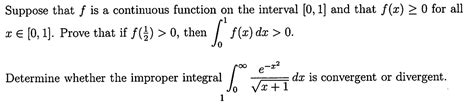 Solved Suppose That F Is A Continuous Function On The Chegg