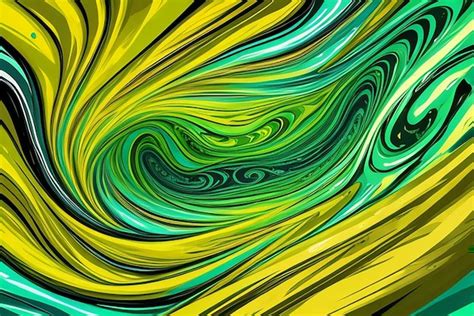 Premium Ai Image Light Green Yellow Vector Texture With Wry Lines Abstract Illustration With