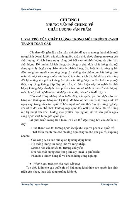 Giáo Trình Quản Trị Chất Lượng Trương Thị Ngọc Thuyên