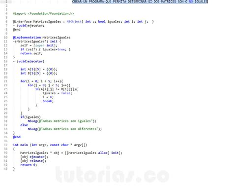 Poo Arrays Objective C Matrices Iguales