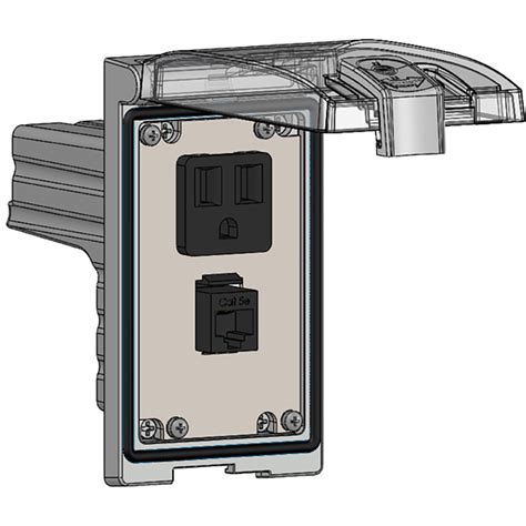 Mencom LP1 DP1 RJ45 Panel Interface Connector Low Profile Simplex Outlet RJ45 Single Cover