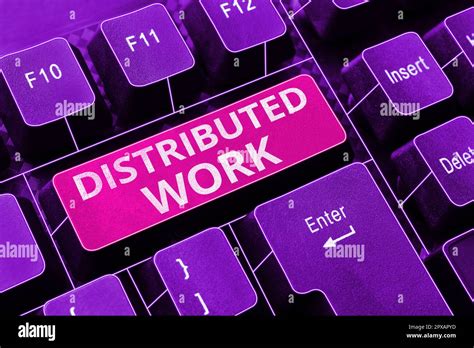 Text Showing Inspiration Distributed Work Word For Practiced By Enterprises Using Network