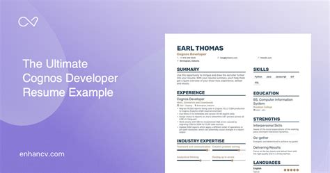 5 Cognos Developer Resume Examples Guide For 2023