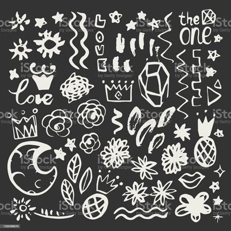 손으로 그린 자연 요소 어떤 목적을 위해 훌륭한 디자인 벡터 스케치 그림입니다 로고 요소 일러스트 배경입니다 꽃 배경 그림 아이콘 컬렉션입니다 개념에 대한 스톡 벡터 아트