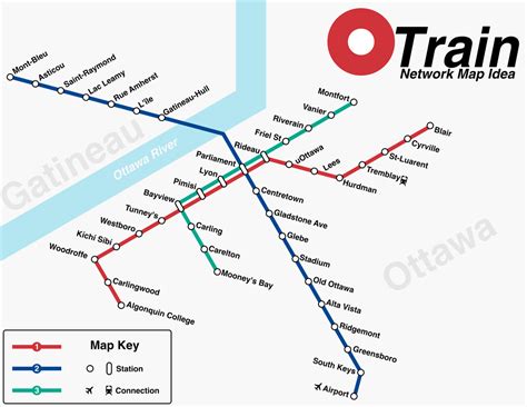 Fantasy Light Metro Transit Map I Made For Ottawa Canada R Transitdiagrams