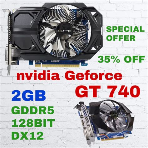 Nvidia Geforce Gt740 2gb Gddr5 128bit Dx12 Gaming Graphic Card Daraz Pk