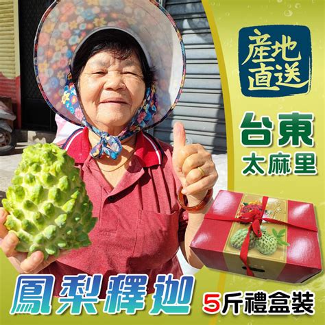 【無量請勿下單】智慧購物王》產地直送優選大果鳳梨釋迦台東外銷級禮盒1箱每箱5斤4~5顆 露天市集 全台最大的網路購物市集