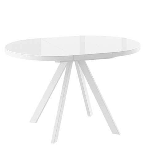 Стол круглый со стеклом RONDO-90 белый оптивайт / белый в Санкт-Петербурге