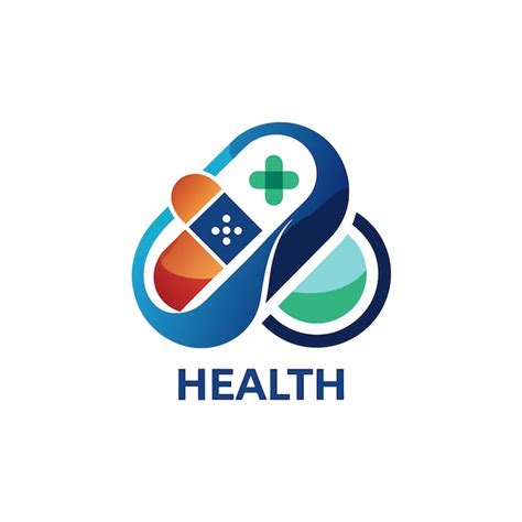 의료 및 의약품 로고 개념 프리미엄 벡터
