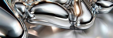 Premium Photo Abstract Metallic Design Shiny Textures And Drops Elegance In Silver And Blue