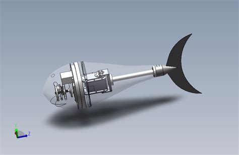 仿生鱼机械鱼机器人设计 三维sw模型3d建模 Cad图纸 说明书 Solidworks 2021 模型图纸下载 懒石网