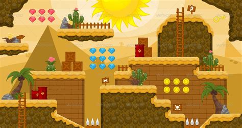 Platformer Game Tile Set 7 Game Assets Graphicriver