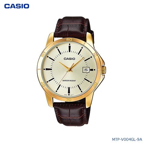 Casio นาฬิกาข้อมือ ผู้ชาย สายหนัง รุ่น Mtp V004 Mtp V004l Mtp V004gl Mtp V004l 1b Shopee Thailand