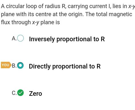 [answered] a circular loop of radius r carrying current i lies in x y