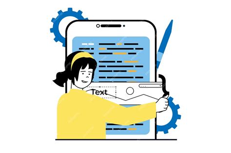 Premium Vector App Development Concept With People Scene In Flat Web Design Woman Engineering Premium Vector App Development Concept With People Scene In Flat Web Design Woman Engineering