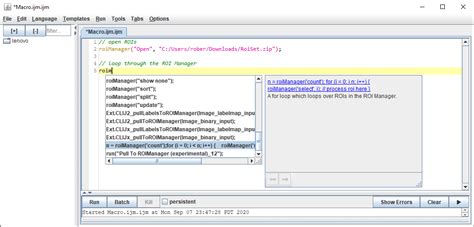 how to loop through roiset zip in imagej macro image analysis image
