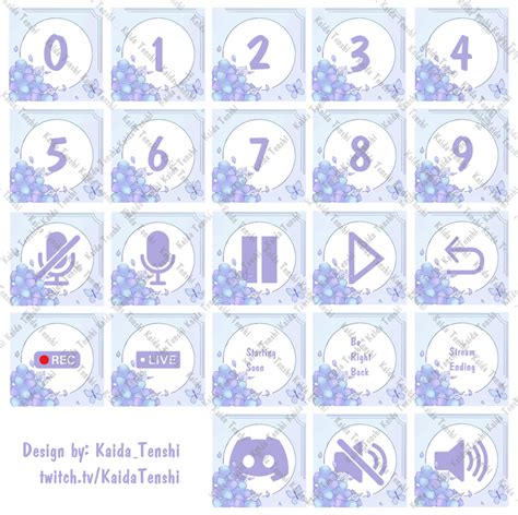 Stream Deck Icon Pack Hydrangea Kaida Tenshi S Ko Fi Shop Ko Fi Where Creators Get