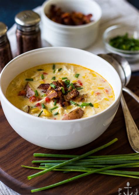 Creamy Chicken Corn Chowder With Bacon The Beach House Kitchen