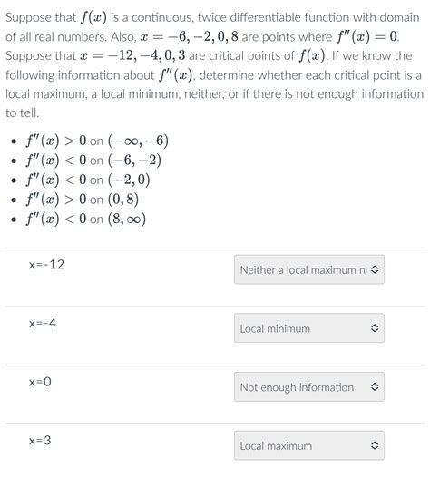 solved suppose that f x is a continuous twice