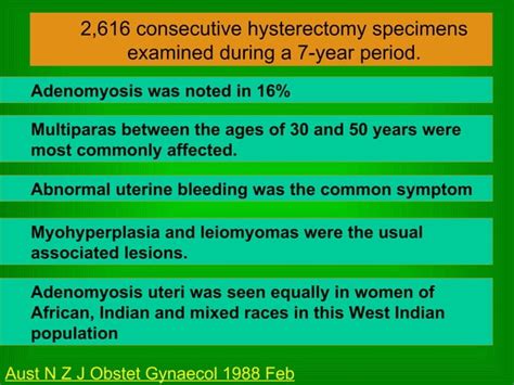 Adenomyosis PPT Pregnancy Reproductive Health
