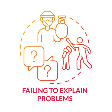Failing To Explain Problems Red Gradient Concept Icon Disadvantage Of Social Institutions