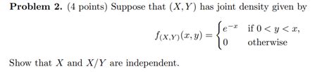 solved problem 2 4 ﻿points ﻿suppose that x y ﻿has joint