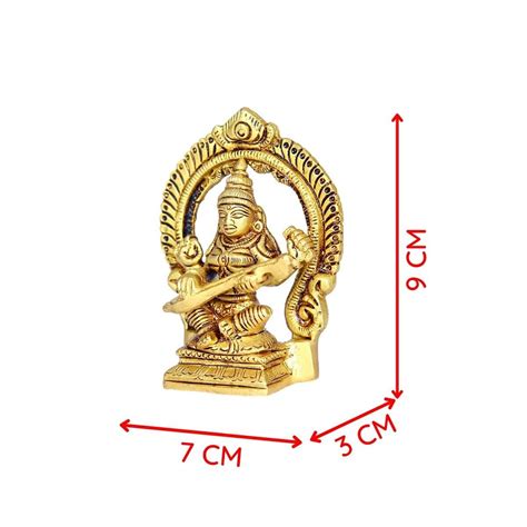 Saraswati Devi Brass Idol With Arch Free Shipping Aalayam Selveer