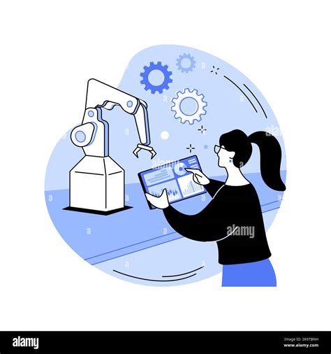 Industrial Robotics Isolated Cartoon Vector Illustrations Stock Vector