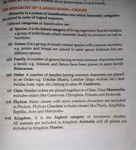 the hierarchy of classification groups hierarchy is a system of classific