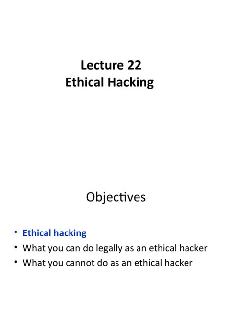 Lecture 22 Pdf White Hat Computer Security Security Hacker