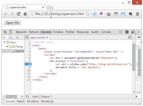 【茶包射手日記】chrome偵錯導致windowopen失敗 黑暗執行緒