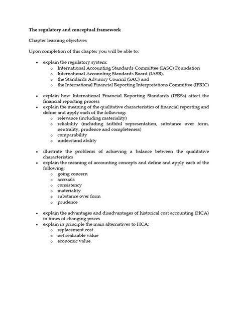Chapter 21 Regulatory And Conceptual Framework Pdf Historical Cost International Financial