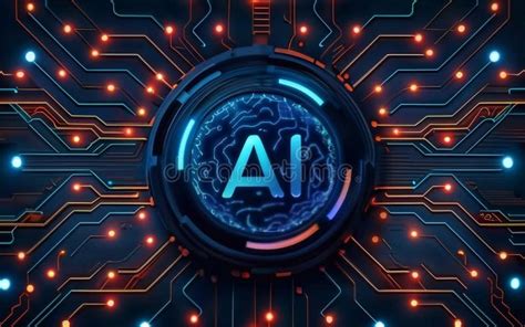 Artificial Intelligence Ai And Machine Learning Concept Abstract Background Stock