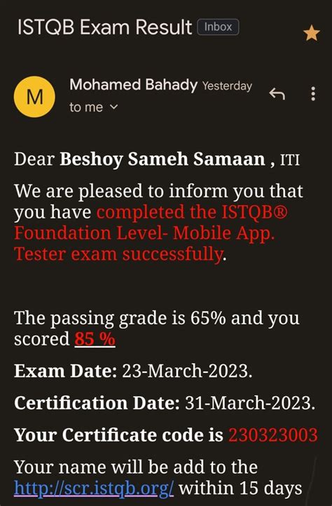 Beshoy Sameh On Linkedin Softwaretesting Istqbcertified Istqb Iti43 Mobiletesting اتشقلب