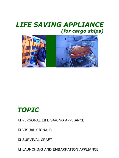 Lsa Code Course For Life Saving Appliance Pdf Watercraft Shipping